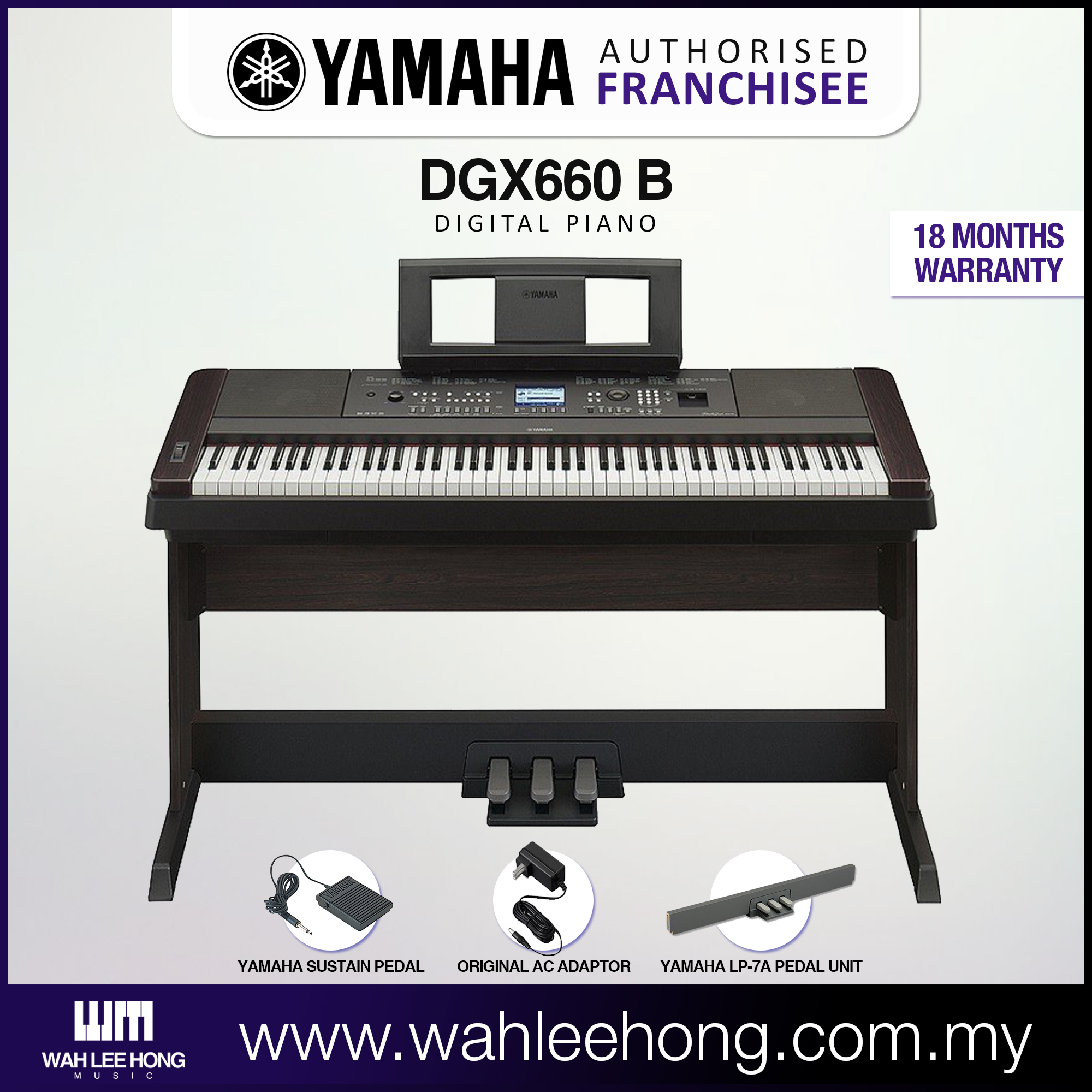 Yamaha DGX-660 Digital Piano Black (DGX660 / DGX 660)